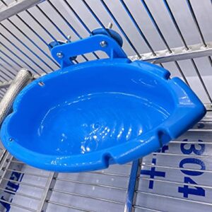 Interesty Parrot Bath Tub Bowl Basin Parrot Cage Hanging Bird Bath Tub Bathing Supplies Feeder Bird Cage Accessories