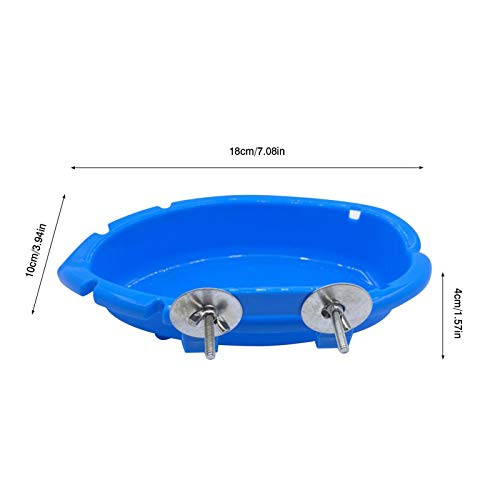 Interesty Parrot Bath Tub Bowl Basin Parrot Cage Hanging Bird Bath Tub Bathing Supplies Feeder Bird Cage Accessories