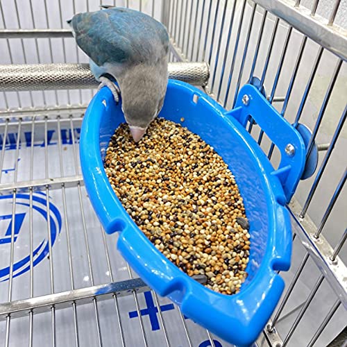 Interesty Parrot Bath Tub Bowl Basin Parrot Cage Hanging Bird Bath Tub Bathing Supplies Feeder Bird Cage Accessories