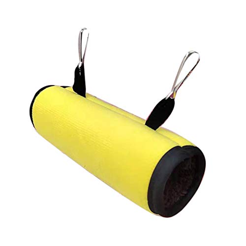 Heave Guinea Pigs Tunnel Tube,Warm Plush Playing Tube Hamster Hammock Small Animals Pet Birds Cage Hanging Bed for Hedgehogs Small Animal Pet Toys Supplies Yellow