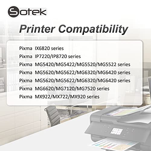 Sotek 251XL 251 XL C A K E Ink Cartridges 3 Color, Work with Pixma mx922 MG7520 MG7120 MG6620 MG5620 iP8720 MG6420 MG6320 MG5420 iP7220 (C/M/Y)