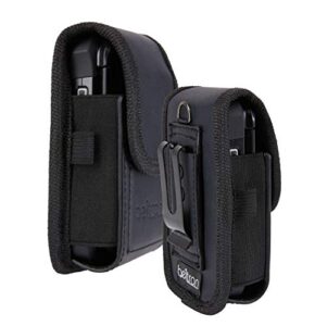 beltron vertical leather pouch for duraxe epic e4830, duraxv extreme e4810, duraxe e4710, duraxv lte e4610, sonim xp3, xp3plus features: heavy duty belt loop, metal belt clip & dual magnet closure