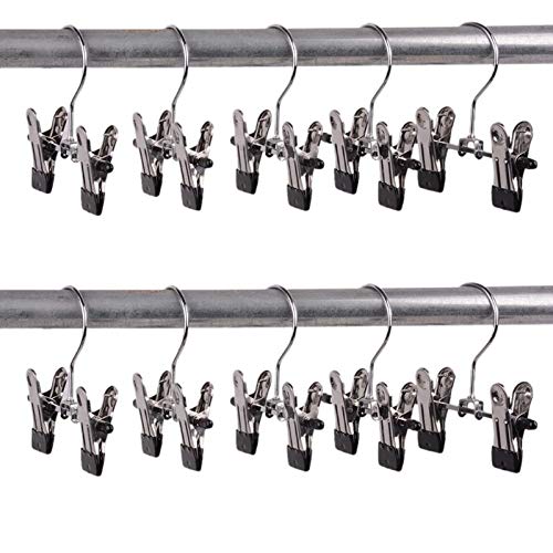 SUNTRADE Double Adjustable Clips Boots Hangers,Space Saving Boots Socks Bags Hanging Clips Boot Holder Boot Organizer,Set of 12 (12)