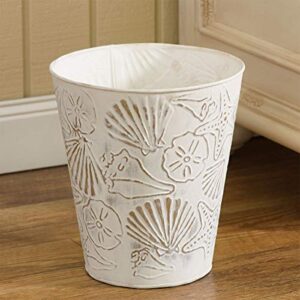 black forest decor coastal shells waste basket