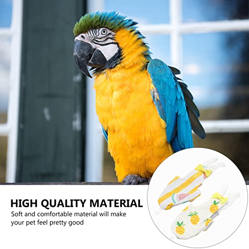 Baluue 2Pcs Parrot Diapers Soft Birds Flight Suits Parrots Nappies Pet Pee Pads with Leash Hole Washable Reusable for Budgie Parakeet Cockatoos Random Style M