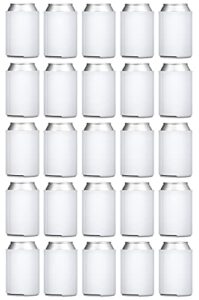 tahoebay bulk can coolers (50-pack) blank foam sleeves plain soft insulated blanks for soda, beer, water bottles, htv vinyl projects, wedding favors and gifts (white)