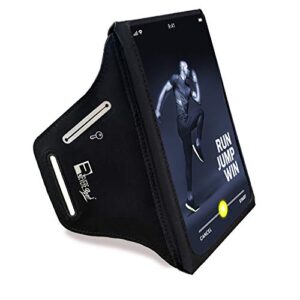 reveresport waterproof running armband for phone with case on (otterbox, lifeproof). sports phone holder for iphone 14/13/12/11/8/xr/max/plus/pro & samsung s23/s22/s21/s20/s10/ultra & more