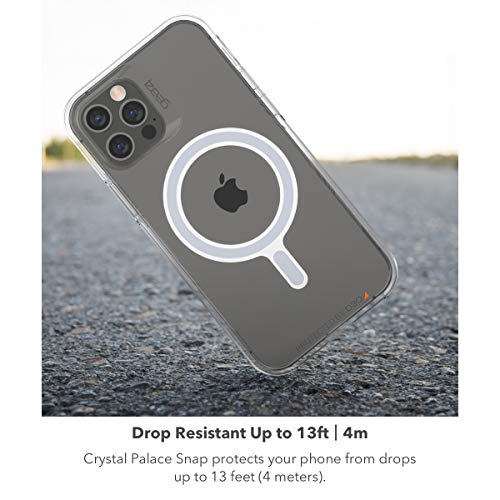 ZAGG Gear4 Crystal Palace Snap Case - Crystal Clear Impact Protection with MagSafe Compatibility for Apple iPhone 12, iPhone 12 Pro (Model: 702007475)