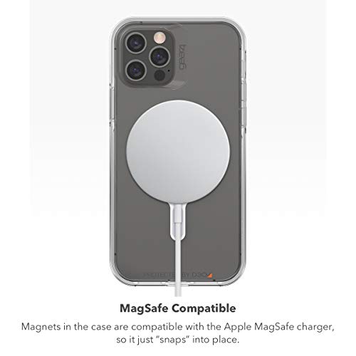 ZAGG Gear4 Crystal Palace Snap Case - Crystal Clear Impact Protection with MagSafe Compatibility for Apple iPhone 12, iPhone 12 Pro (Model: 702007475)