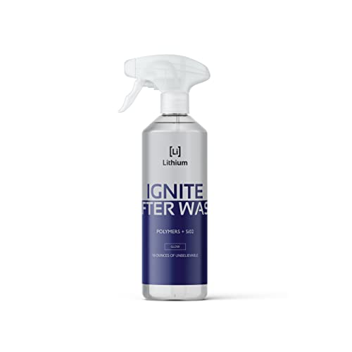 Lithium Ignite After Wash Conditions and Shines Surfaces as You Dry. Streak-Free Hydrophobic Formula adds Lubrication to Stop Micro Scratching While Sealing and Making Surfaces pop with Color.