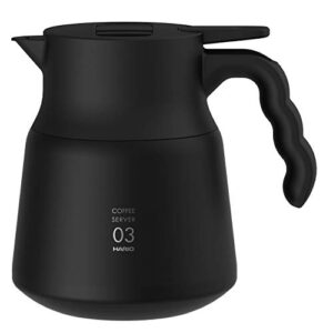 hario v60 stainless steel server plus, 800ml, black