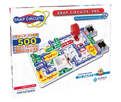 Snap Circuits Pro Electronics Exploration Kit SC-500 Jr. Electronics Exploration Kit SC-100 for Age 8+