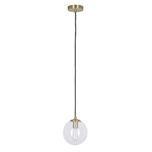 catalina lighting 23124-000 mid-century modern glass globe mini pendant, 8", brass