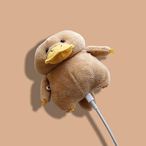 Yatchen Plush Case Compatible with AirPods Pro, Creative Cute 3D Cartoon Fur Duck Design Funny for AirPods Pro Cover Case with Keychain Protective Case for AirPods Pro Duck