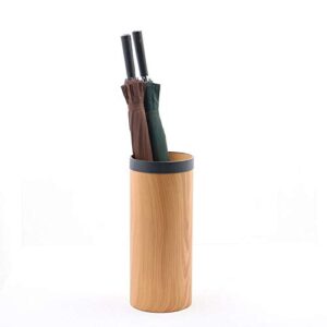 umbrella stand modern umbrella holder, round freestanding organizer rack, indoor hallway umbrella stands with wood grain, for holds canes walking stick