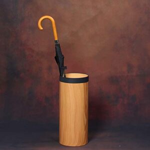 Umbrella Stand Modern Umbrella Holder, Round Freestanding Organizer Rack, Indoor Hallway Umbrella Stands with Wood Grain, for Holds Canes Walking Stick