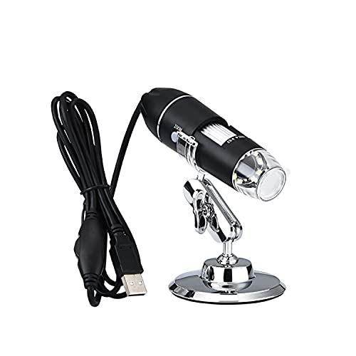 KKSQ Professional Digital Microscope 1600X with 8LED Light USB Digital Microscope Endoscope Camera Magnifier Zoom with Adjustable Stand