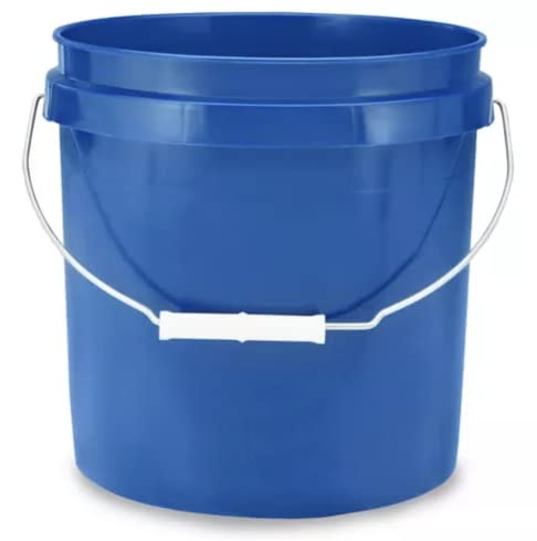 House Naturals 2 Gallon Blue Food Grade BPA Free Bucket Pail with Lid (Pack of 5) Made in USA