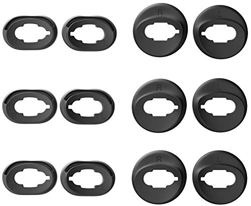 TEEMADE 6 Pairs Silicone Ear Tips Replacement Galaxy Buds Live 2020 Earbuds Accessories (Mystic Black)