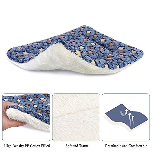 Mogoko 2Pcs Fleece Small Animal Beds, Warm Sleep Mat Pads for Guinea Pig Hamster Squirrel Hedgehog Rabbit Chinchilla