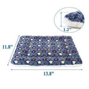 Mogoko 2Pcs Fleece Small Animal Beds, Warm Sleep Mat Pads for Guinea Pig Hamster Squirrel Hedgehog Rabbit Chinchilla