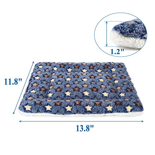 Mogoko 2Pcs Fleece Small Animal Beds, Warm Sleep Mat Pads for Guinea Pig Hamster Squirrel Hedgehog Rabbit Chinchilla