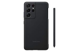 samsung galaxy s21 ultra silicone case with s-pen bundle - black (us version)