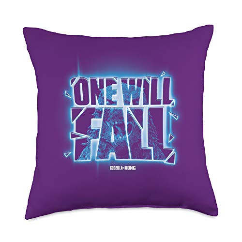 Monsterverse vs Kong-One Will Fall-Godzilla Throw Pillow, 18x18, Multicolor