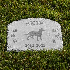 Let's Make Memories Personalized Dog Memorial - Pet Memorial Stone - Sympathy - Resin Garden Stone - 60+ Dog Breeds