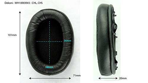 Dekoni Audio Choice Ear Pads for Sony WH1000Xm3 Headphones (Choice Leather)