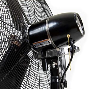 iLiving 30" Commercial Pedestal Oscillating Fan - Shop, Garage, Warehouse - 120V 1.65A 8400 CFM