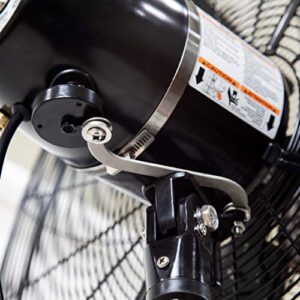 iLiving 30" Commercial Pedestal Oscillating Fan - Shop, Garage, Warehouse - 120V 1.65A 8400 CFM