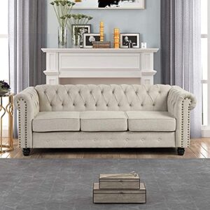 Morden Fort Couches for Living Room, Sofas for Living Room Furniture Sets, Sofa, Fabric, Polyester Beige