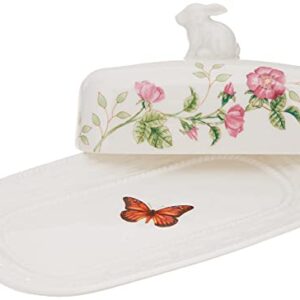 Lenox 893455 Butterfly Meadow Bunny Covered Butter Dish