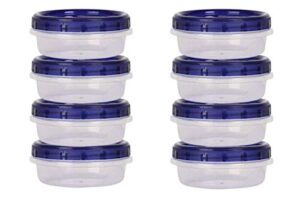 homeygear 8-pack twist top food storage containers | leak-proof, airtight soup storage canisters with screw & seal lids | bpa-free, stackable, reusable kitchen essentials | 8-ounce