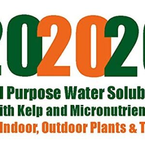 20-20-20 Plant Fertilizer by GS Plant Foods- All Purpose Water Soluble Plant Food with Kelp & Micronutrients (3 Pounds) - Suitable for All Plants, Turf, Indoor & Outdoor Plants