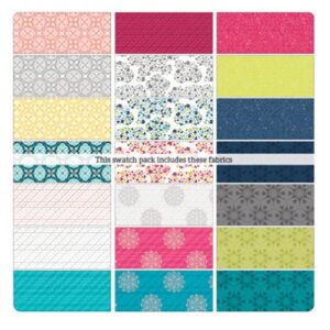 shelley cavanna spring song 10x10 pack 42 10-inch squares layer cake benartex