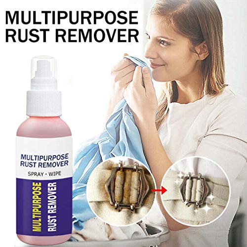 RustOut Instant Remover Spray 100ML - Rust Stain Remover - Easily Clean - For Metal Parts, Rollers, Door Hinges and Brake Parts, Anti Corrosion and Anti Rust, For RVs, Boats, Cars (B)