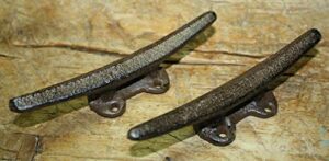 antiques vintage/hooks cast iron/coat hook/locker rooms/kitchens 2 cast iron antique style boat cleats coat hooks nautical drawer pulls boat