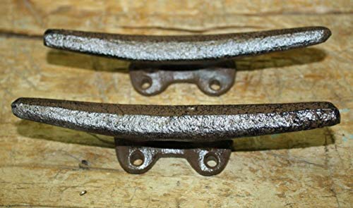 Antiques Vintage/Hooks Cast Iron/Coat Hook/Locker Rooms/Kitchens 2 Cast Iron Antique Style Boat Cleats Coat Hooks Nautical Drawer Pulls Boat