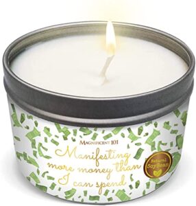 magnificent 101 manifesting more money than i can spend tin candle 6oz