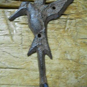 Antiques Vintage/Hooks Cast Iron/Coat Hook/Locker Rooms/Kitchens 3 Cast Iron Hummingbird Towel Hanger Coat Hat Hooks, Key Rack Garden Hook Bird