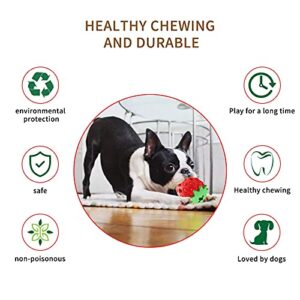 Askhald Strawberry Dog Toys, Dog Chew Toys for Aggressive chewers, Indestructible Dog Toys for Boredom, Dog Toys for Aggressive Chewers, Interactive Dog Toys for Small Medium Large Dogs (Strawberry)