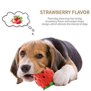 Askhald Strawberry Dog Toys, Dog Chew Toys for Aggressive chewers, Indestructible Dog Toys for Boredom, Dog Toys for Aggressive Chewers, Interactive Dog Toys for Small Medium Large Dogs (Strawberry)