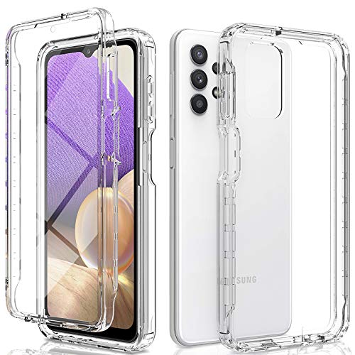 JXVM for Samsung Galaxy A32 5G Case with Built-in Screen Protector, Full Body Shockproof Phone Case Clear Protective Cover Case for Samsung Galaxy A32 5G