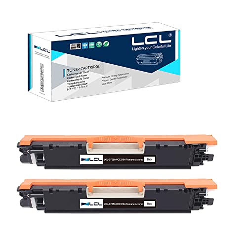 LCL Remanufactured Toner Cartridge Replacement for HP 130A CF350A MFP M176 M176FN M177 M176n M177FW (2-Pack Black)