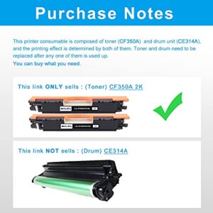 LCL Remanufactured Toner Cartridge Replacement for HP 130A CF350A MFP M176 M176FN M177 M176n M177FW (2-Pack Black)