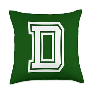 abc pillows alphabet letter d throw pillow, 18x18, multicolor