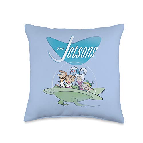 The Jetsons Ship Throw Pillow, 16x16, Multicolor