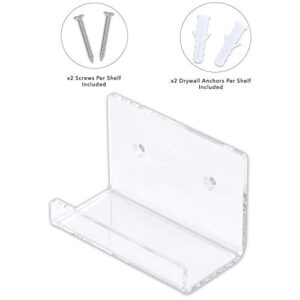 X-FLOAT Clear Floating Shelves (Wall Mounted) for Displaying Comic Books (Set of 6)